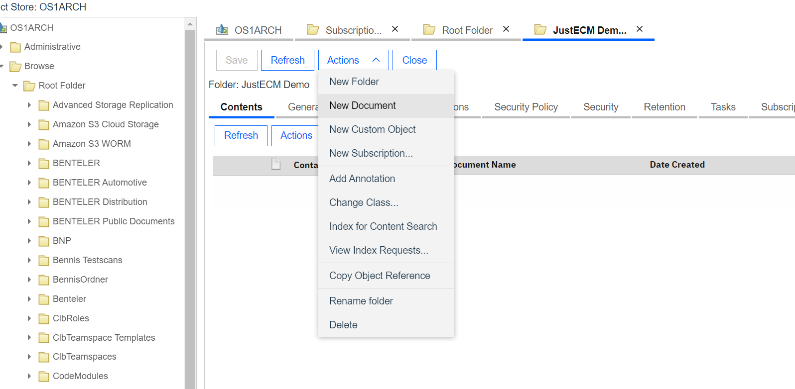 Ibm Filenet Inheritance Of Folder Permissions On Documents Added To The Folder Justecm